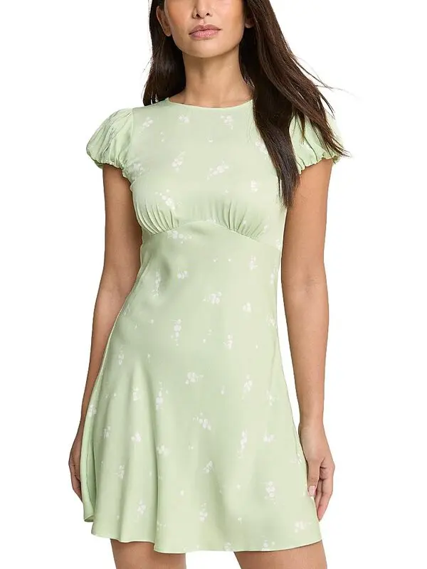 NOBODY'S CHILD Maggie Mini Dress In Floral Print - Green