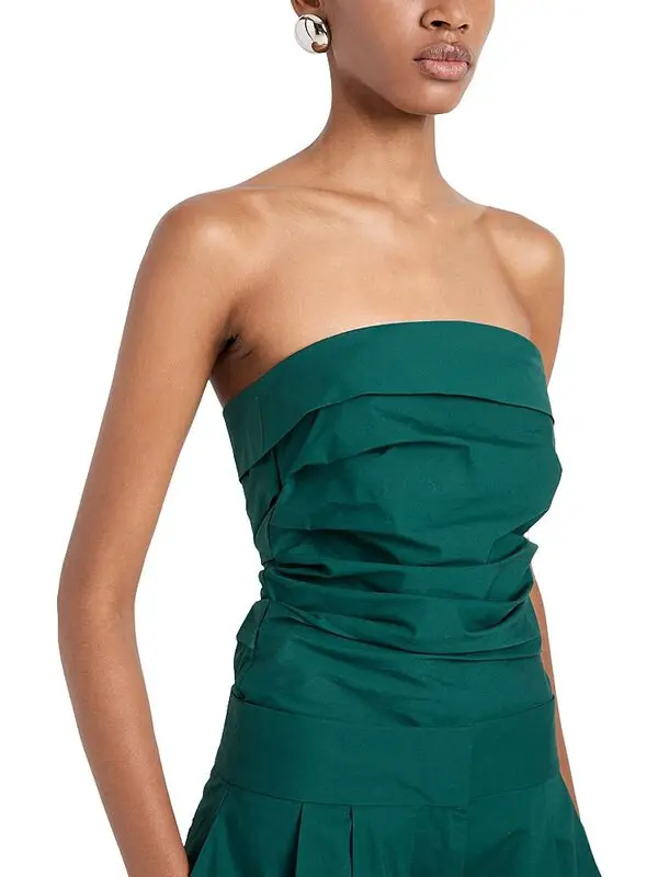 Proenza Schouler White Label Strapless Poplin Top - Spruce