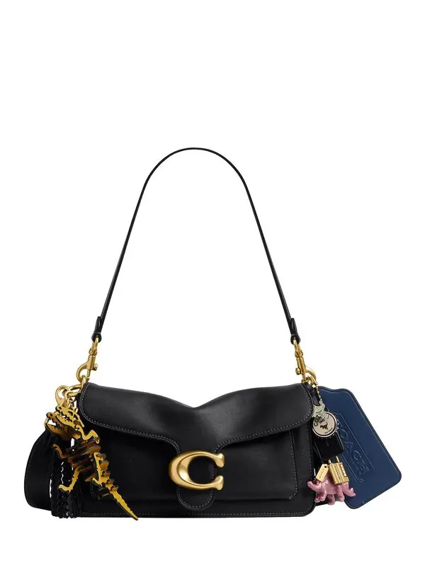 COACH Rexy 10th Birthday Tabby Shoulder Bag 26 With Charms - Brass/black