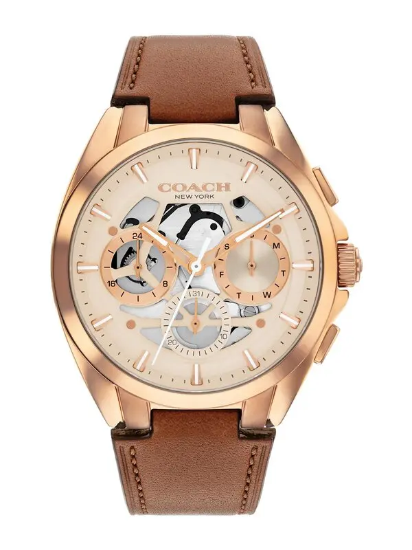 COACH Jackson Chronograph Watch - Saddle