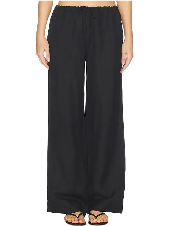 LOVERS AND FRIENDS X Ivana Ramirez Lexa Linen Pant - Black
