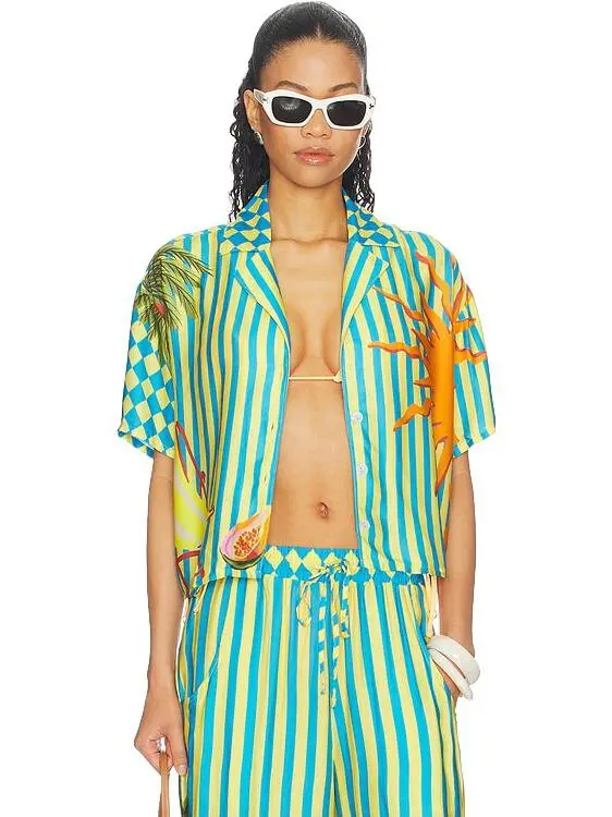 MAAJI Tropic Camouflage Octavia Shirt - Open Blue