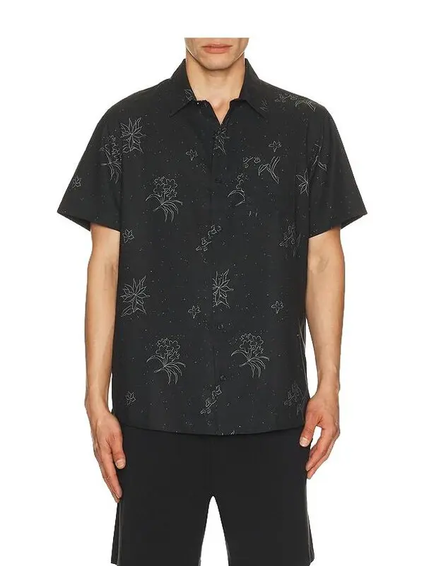 Travis Mathew Techwoven Holding Court Shirt - Black