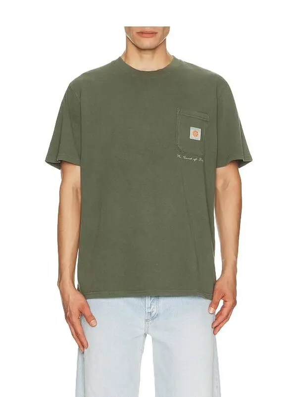 RHYTHM Vintage Pocket T-shirt In Green - Forest