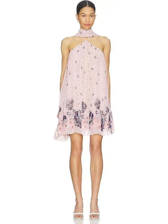 CLEOBELLA Jillian Mini Dress With Detachable Scarf Accent - Liora Print