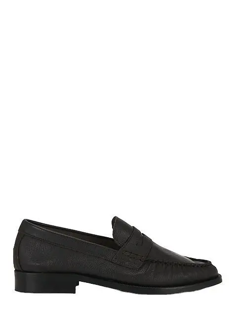 DUKE + DEXTER Ezra Pebble Pleated Penny Loafer - Chestnut Pebble