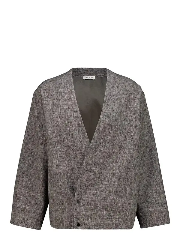 Fear Of God Virgin Wool Lapelless Jacket - Grey