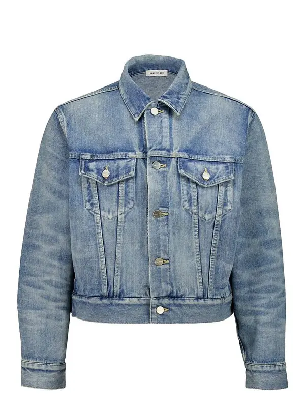 Fear Of God Selvedge Denim Trucker Jacket - Blue