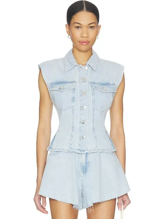 Steve Madden Cassady Denim Vest - Juliette Wash