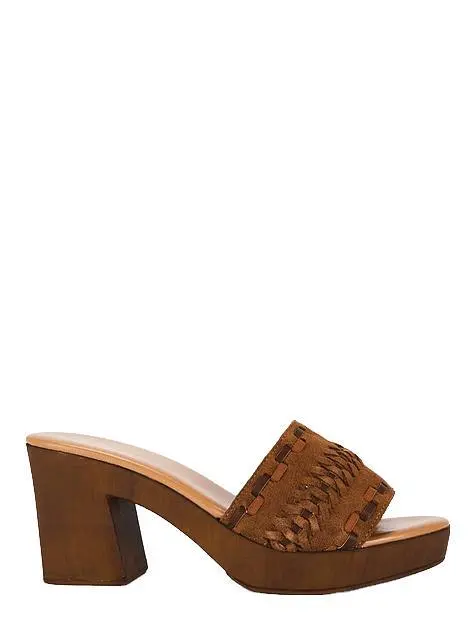 Seychelles Bohemian Spirit Suede Block Heel Sandals - Brown Suede