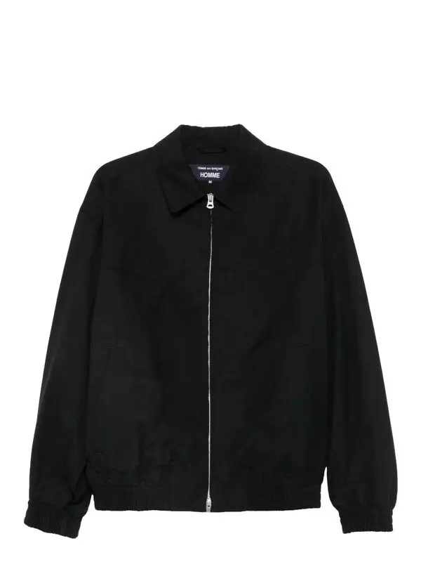 Comme Des Garçons Zip-up Bomber Jacket - Black