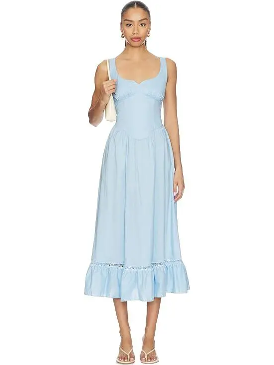 Peixoto Liam Midi Dress - Cloud Blue