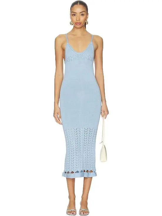 Peixoto Nora Knit Midi Dress - Cloud Blue Knit