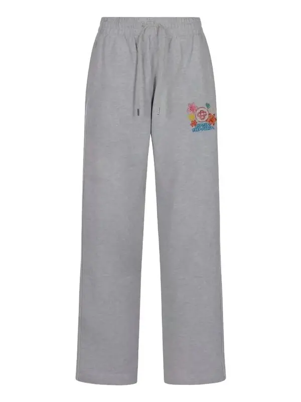 Casablanca Embroidered Logo Cotton Track Pants - Grey