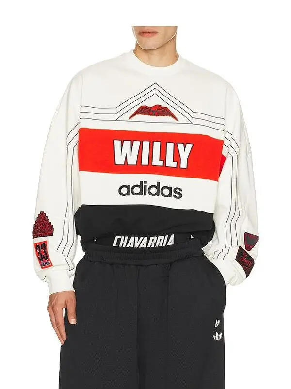 ADIDAS ORIGINALS X Willy Chavarria Ny Ball Sweatshirt - Off White