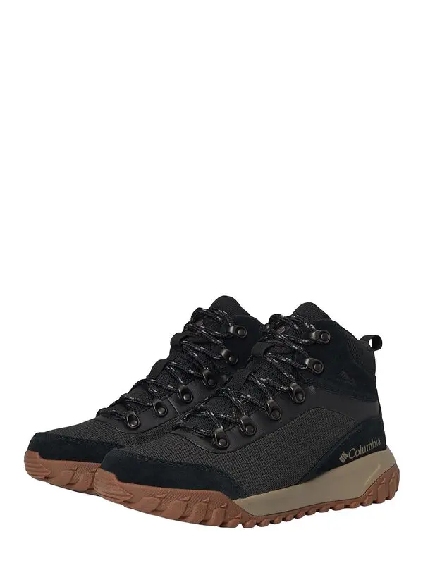 Columbia Waterproof Mid-top Lace-up Hiking Shoes - Black