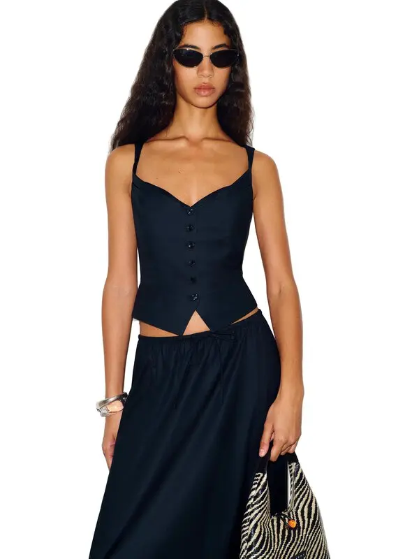 REFORMATION Tana Top - Blue