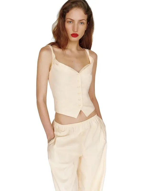 REFORMATION Tana Top - Ivory