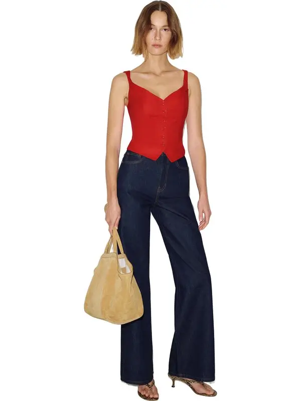 REFORMATION Tana Top - Red