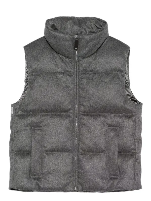 Max Mara Camoroso Zipped Puffer Gilet - Grey