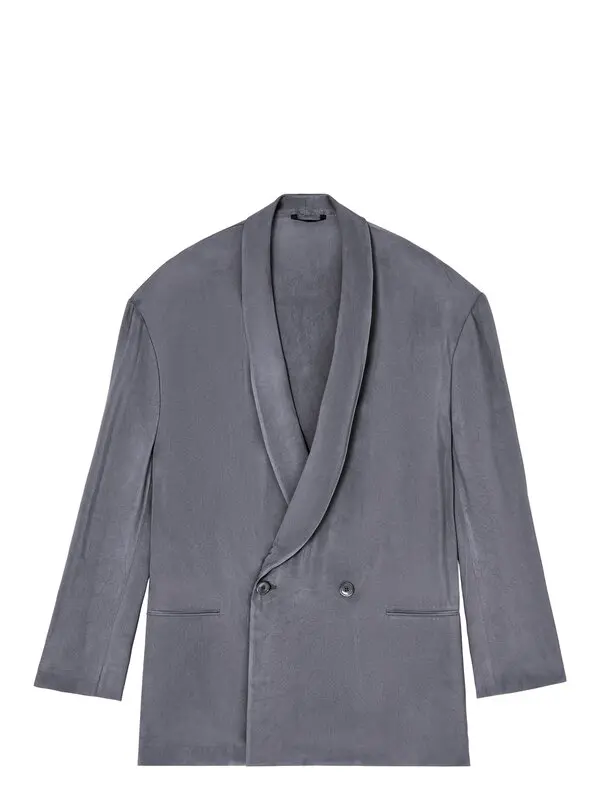 Giorgio Armani Double-breasted Shawl Lapel Jacket - Brown