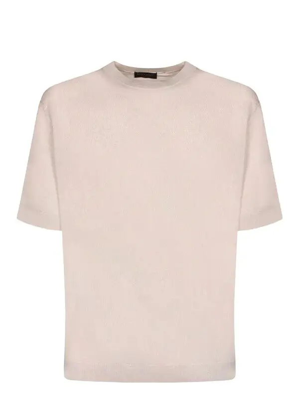 DELL'OGLIO Fine-knit Short-sleeve T-shirt - Neutrals
