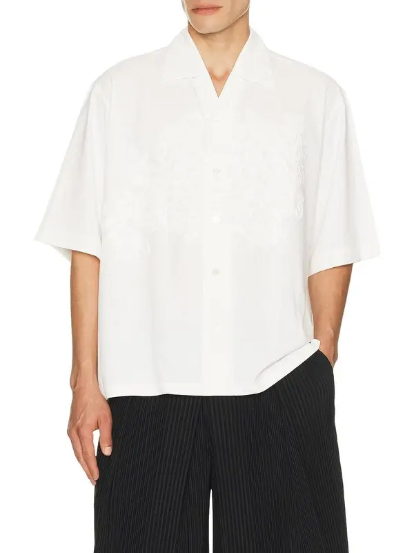Issey Miyake Embroidery Press Shirt - White
