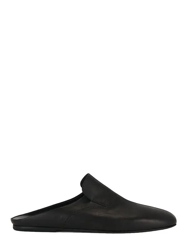 Dries Van Noten Leather Slip-on Slide - Black