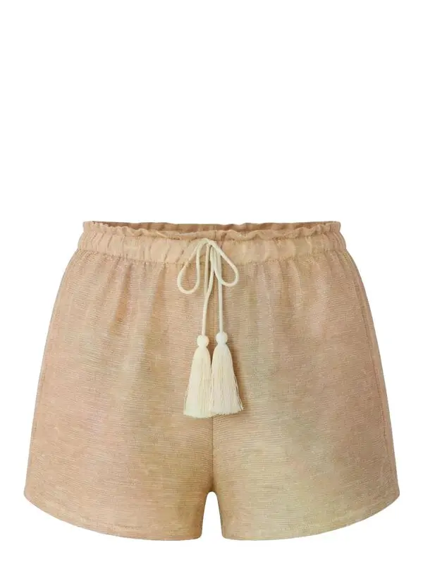 PALMACEA Irene Metallic-effect Shorts - Neutrals