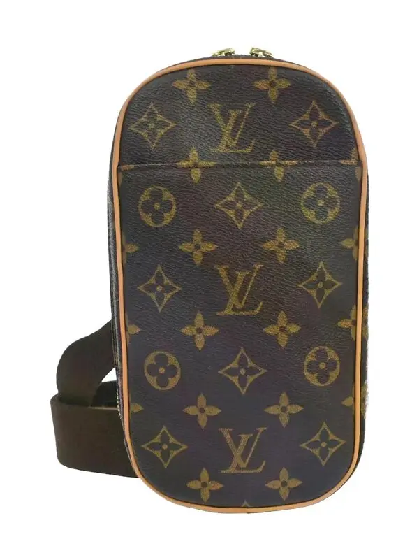 LOUIS VUITTON 2003 Monogram Pochette Gange Crossbody Bag - Brown