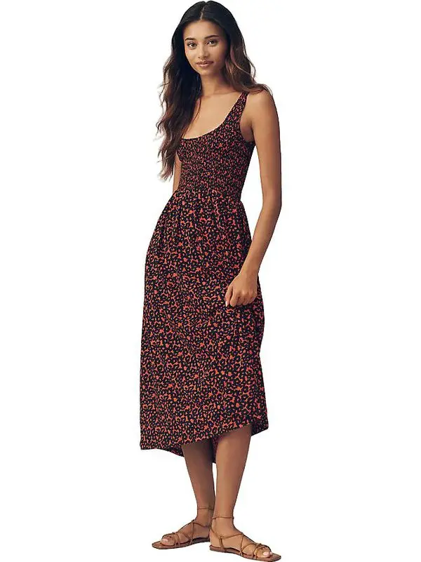 NATION LOS ANGELES Adeline Midi Dress - Burgundy