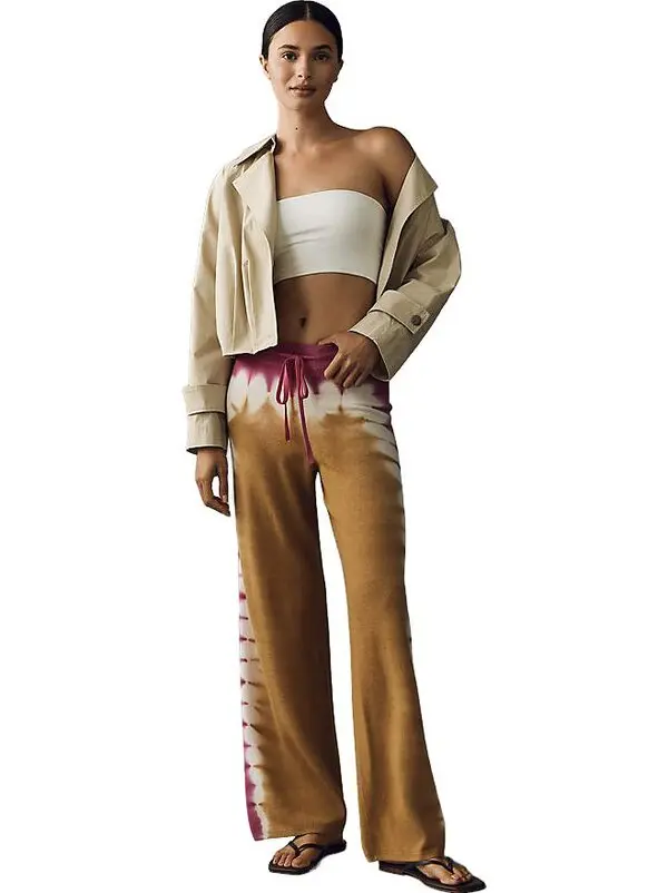 Electric & Rose Harley Pants Wool/cashmere Blend - Orange Pattern