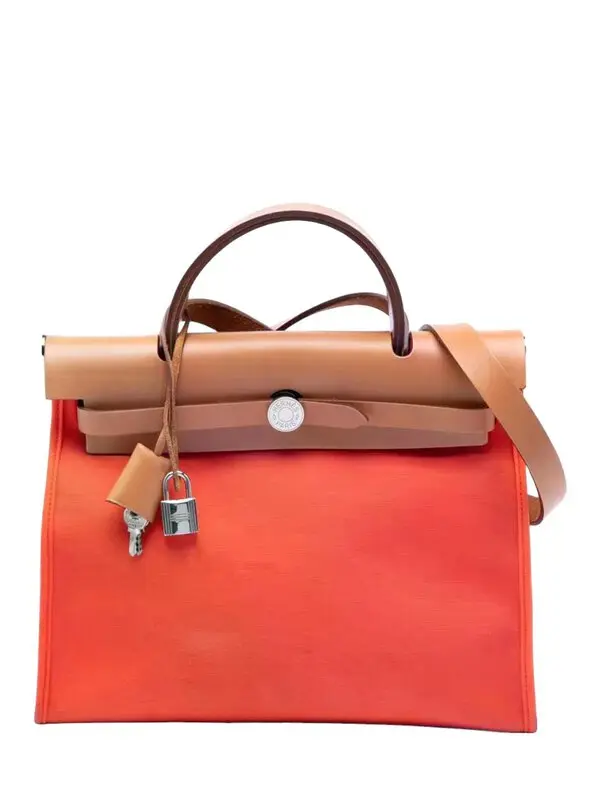 Hermès 2016 Toile Herbag Zip 31 Satchel - Orange