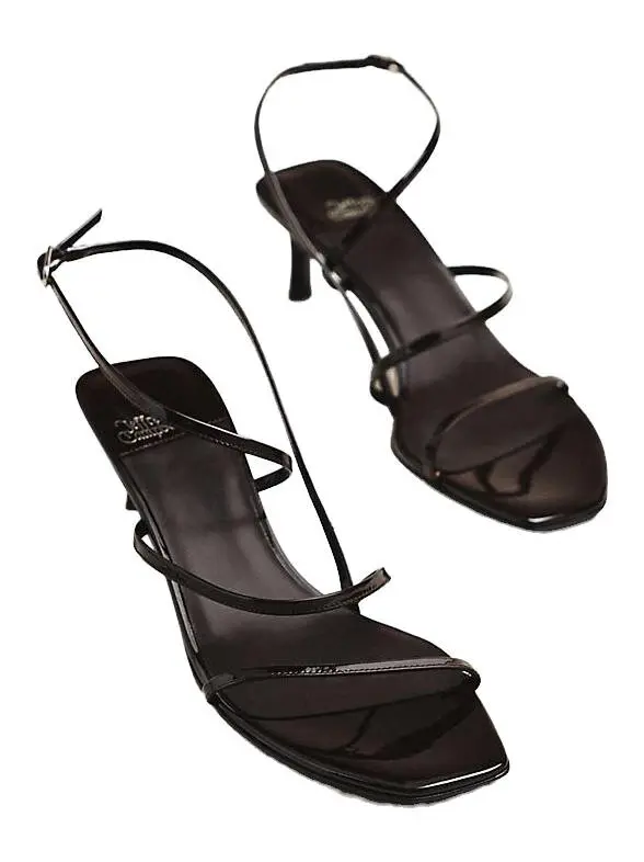 Jeffrey Campbell Halcyon Strappy Kitten Heels - Coffee Patent