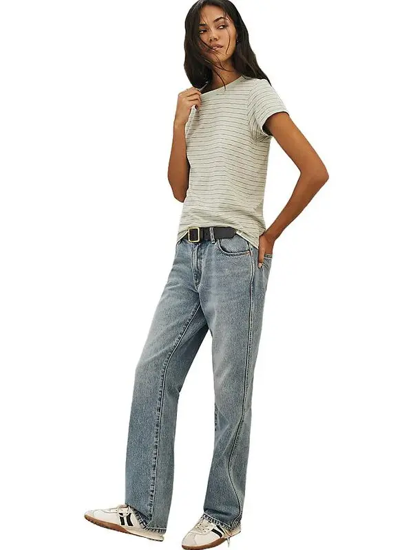 Rolla's Meg Mid-rise Straight Jeans - Surrender