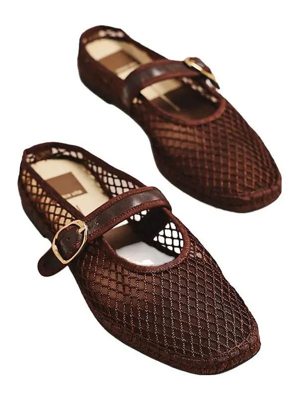 Dolce Vita Milie Mesh Mary Janes - Chocolate