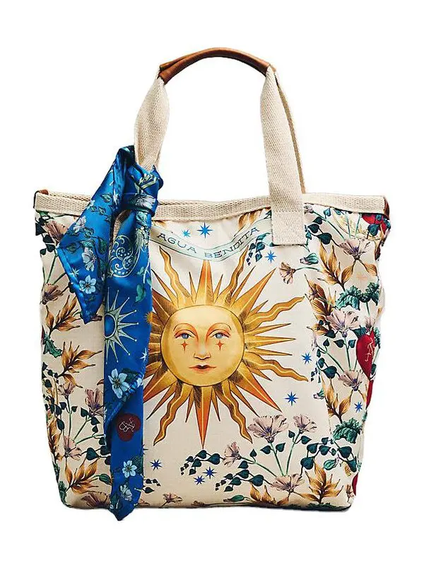 Agua Bendita Lucia Solstice Tote Bag - Sun Pattern