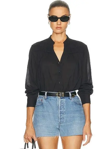 NILI LOTAN Clarys Top - Midnight