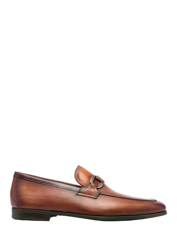Magnanni Front-strap Almond-toe Loafers - Brown