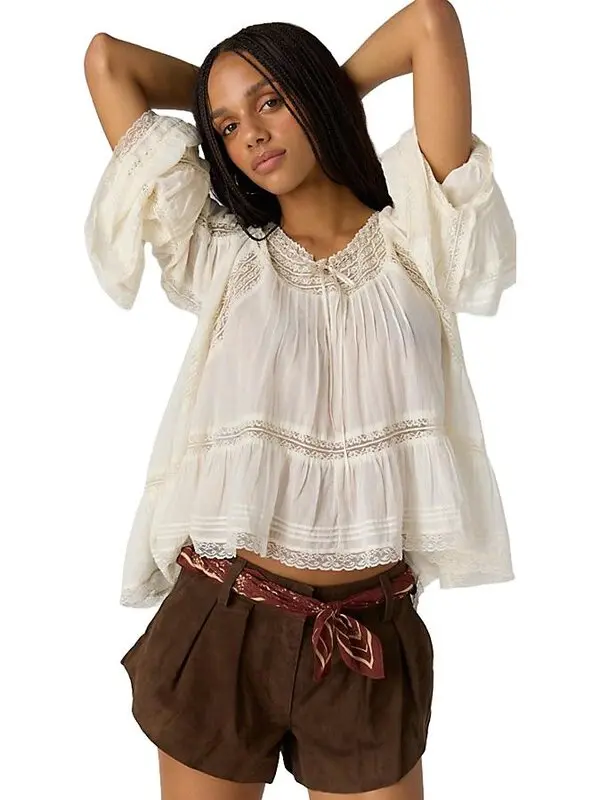 UNDERSTATED LEATHER Pleated Micro Shorts - Chicory Coffee