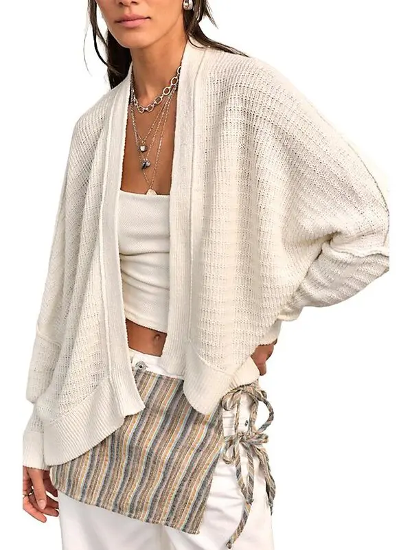 Free People We The Free Linen Cardigan - Tofu