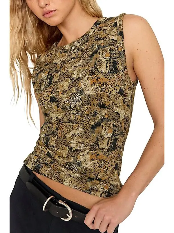 Free People We The Free Atlas Printed Tank - Tiger Camo