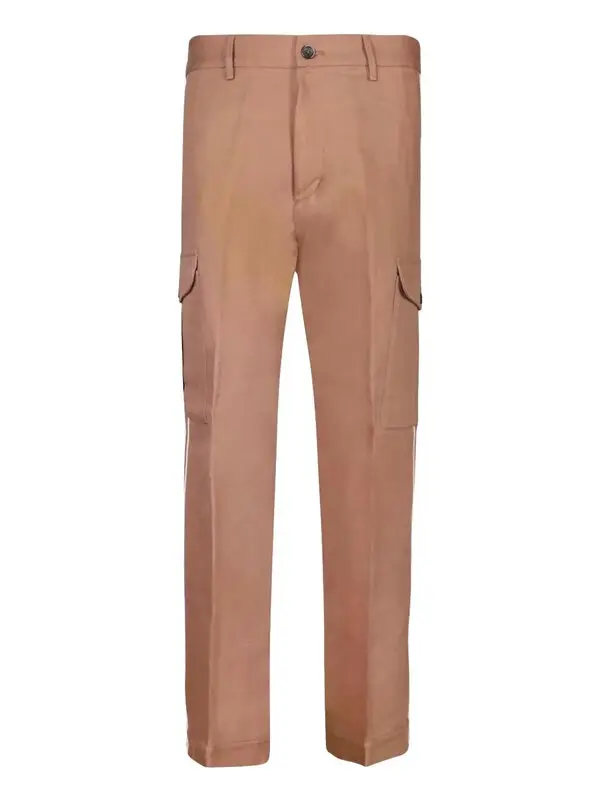 NINE:INTHE:MORNING Cargo Pocket Stripe Trousers - Brown