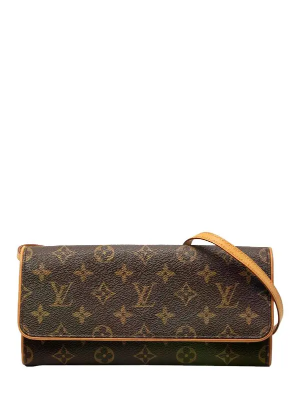 LOUIS VUITTON Monogram Canvas Pochette Twin Gm Bag - Brown