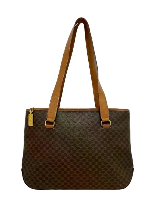 Celine Macadam Coated Canvas Tote Bag - Brown