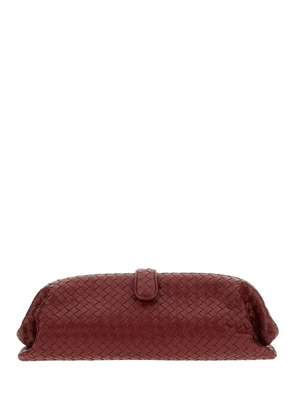 Bottega Veneta Lauren 1979 Intrecciato Leather Clutch - Red