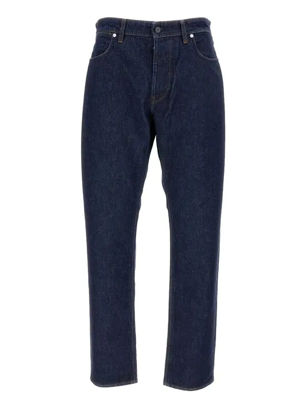 Stone Island Regular Straight Jeans In Dark Wash Denim - Blue