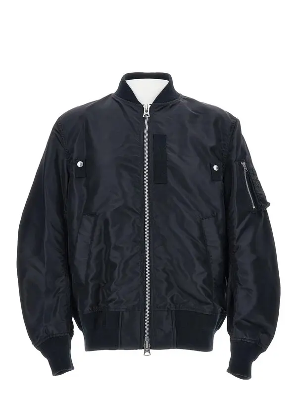 Sacai Nylon Bomber Jacket - Black