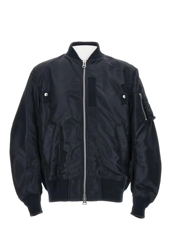 Sacai Nylon Bomber Jacket - Nero