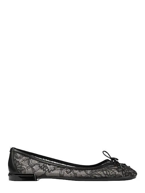 JIMMY CHOO Scarlett Lace Ballerina Flats - Black/black